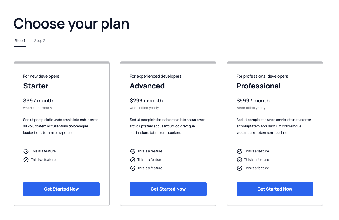 Current Plan UI | Free Webflow Component